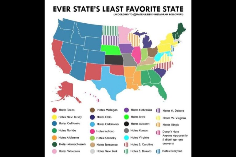 Strange Maps That Show Curious Facts About The US